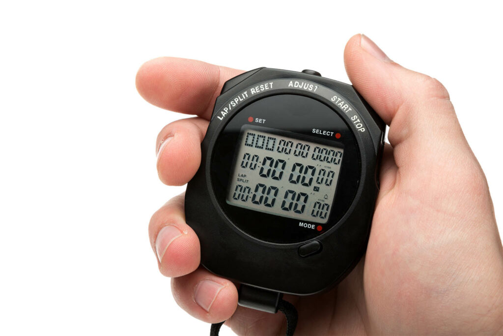 Digital stopwatch timer calibration - Henderson Biomedical