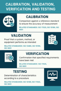 Understanding calibration, validation, verification and testing